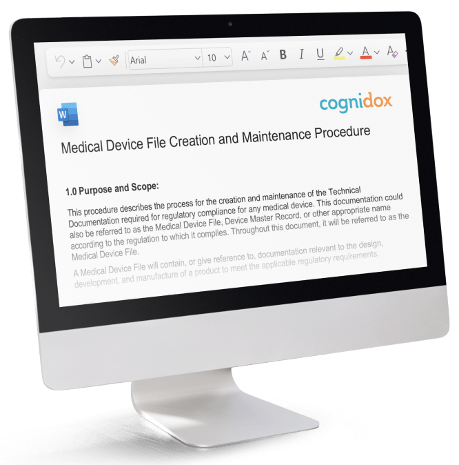 Download your Medical Device File creation procedure template